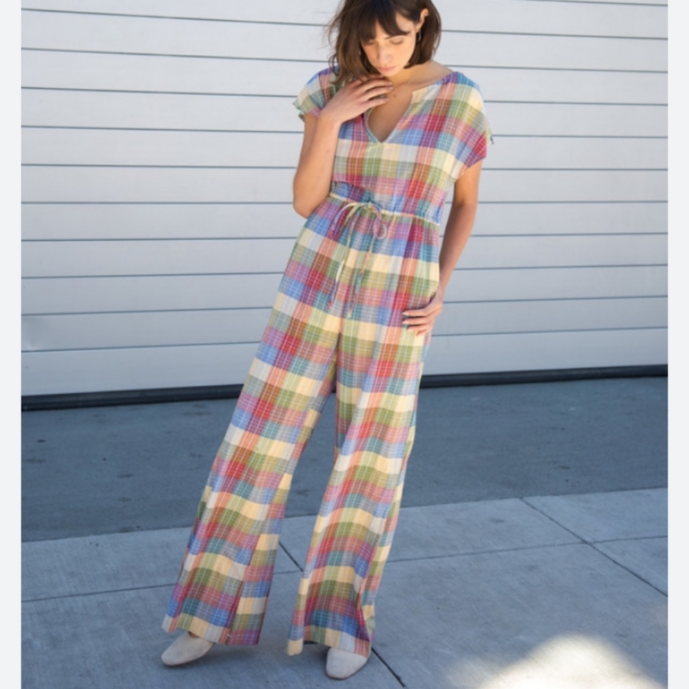 Ace & Jig Madras Suit Up Jumpsuit - Gem